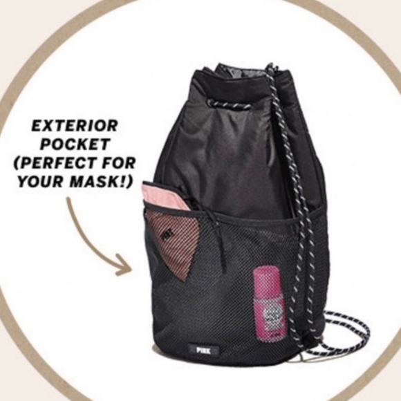 PINK Victoria's Secret | Bags | Pink Victorias Secret Drawstring Bag ...